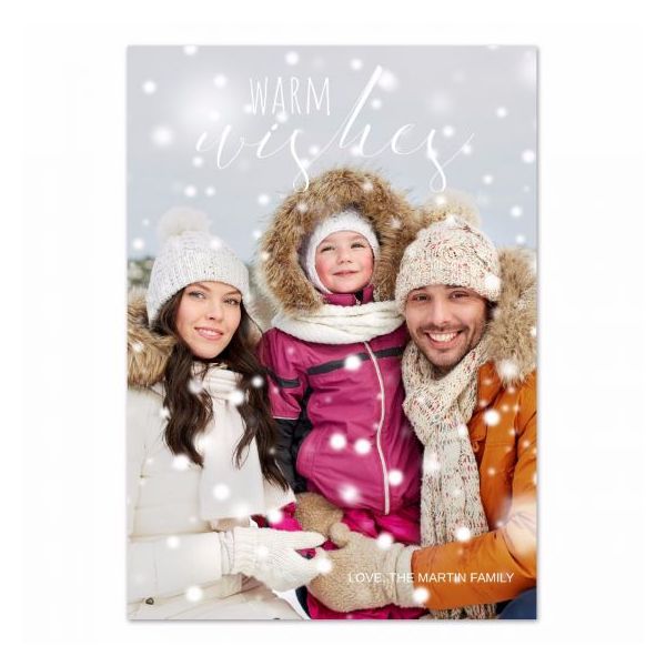 Warm Wishes Custom Photo Holiday Card | Michaels Photo