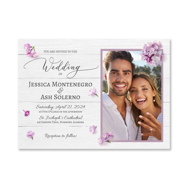 Lilac Wedding Invitation Card