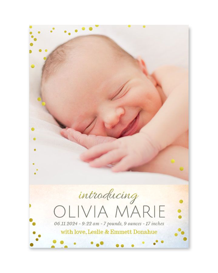 Birth Announcement Cards Baby Announcement Card | Birth Celebration